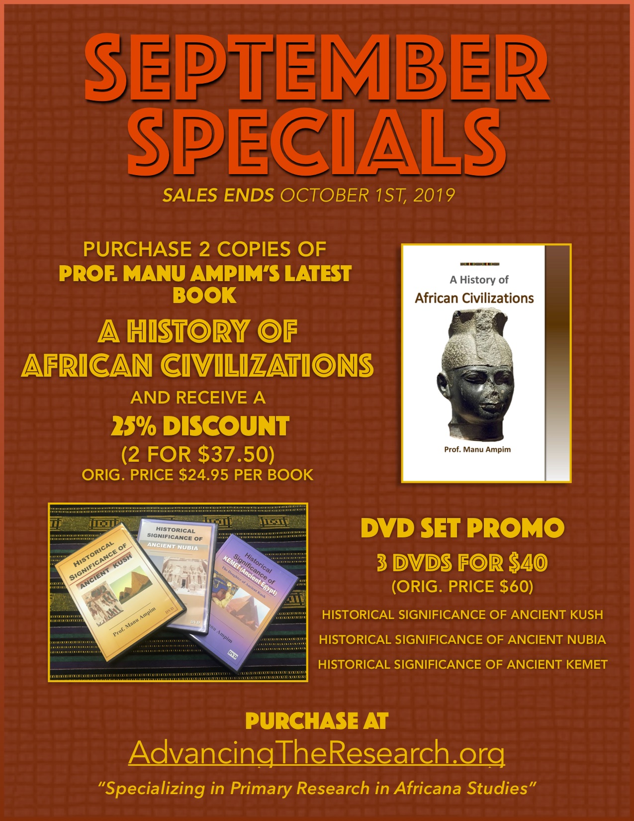 September Specials (Flyer) – Advancing The Research